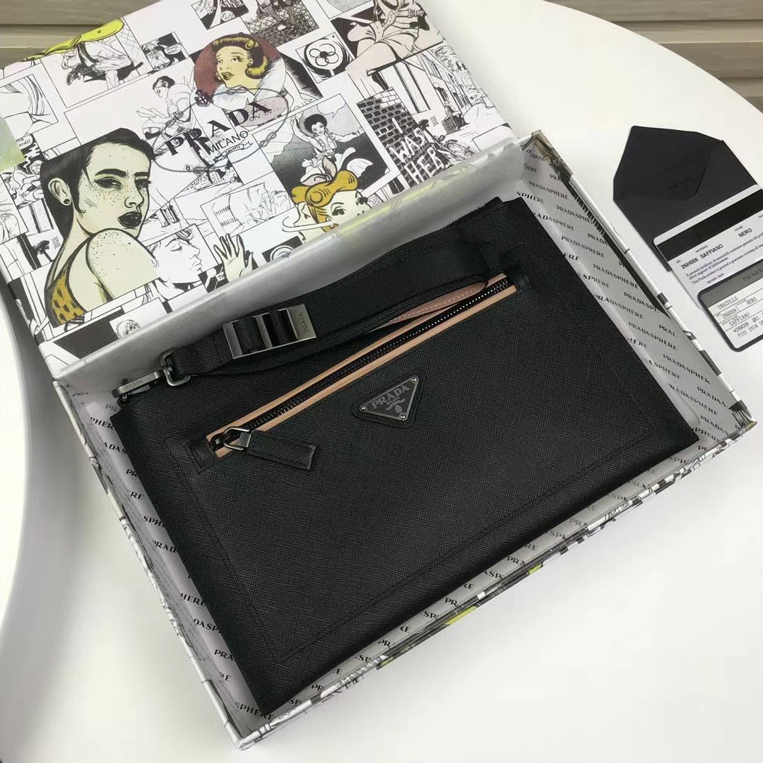 ID.182245|20081826-bla-pi-l|Prada新款手拿包 現貨抵達囉